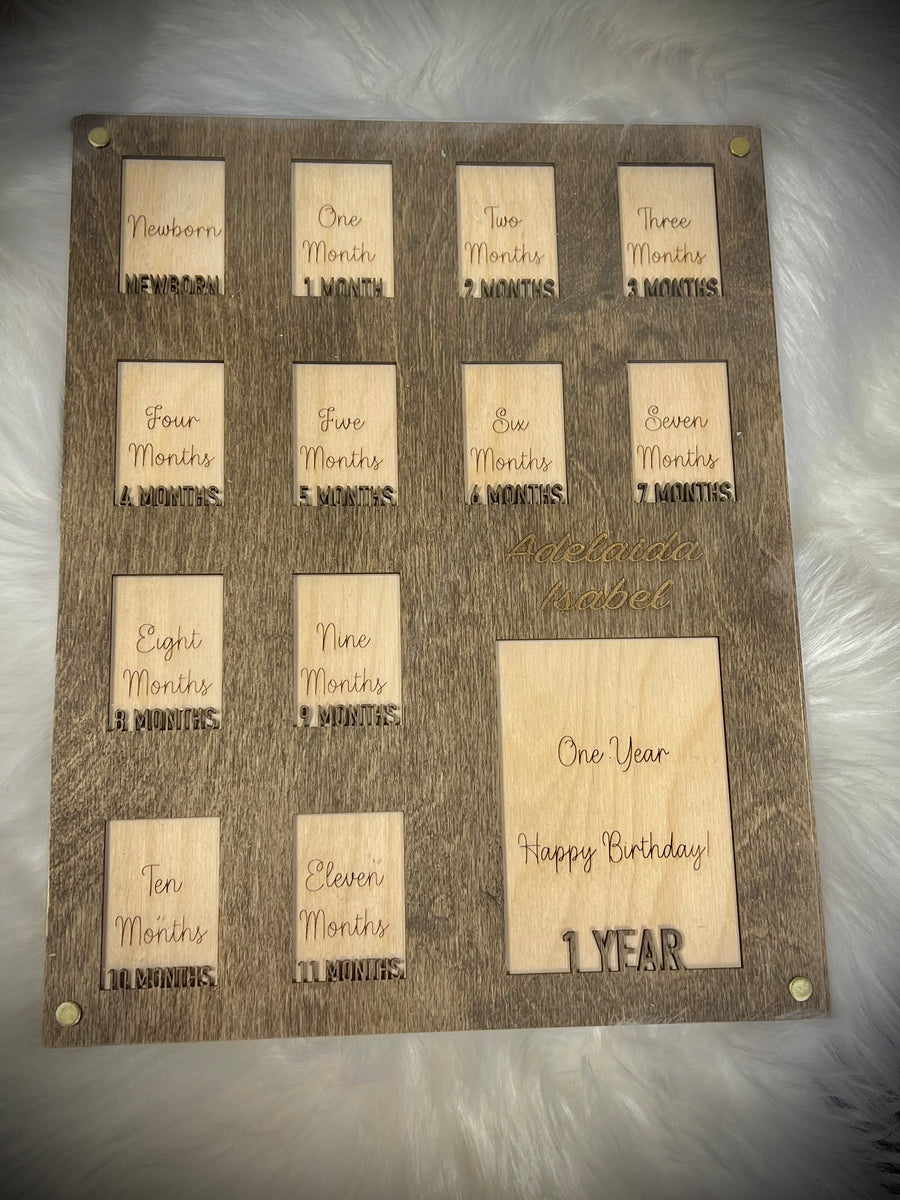 First year of life Photo Board – M and M Crafts By Lisa